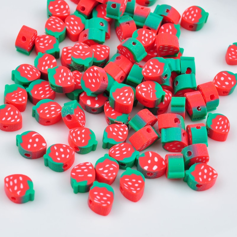 Strawberry Beads - Etsy