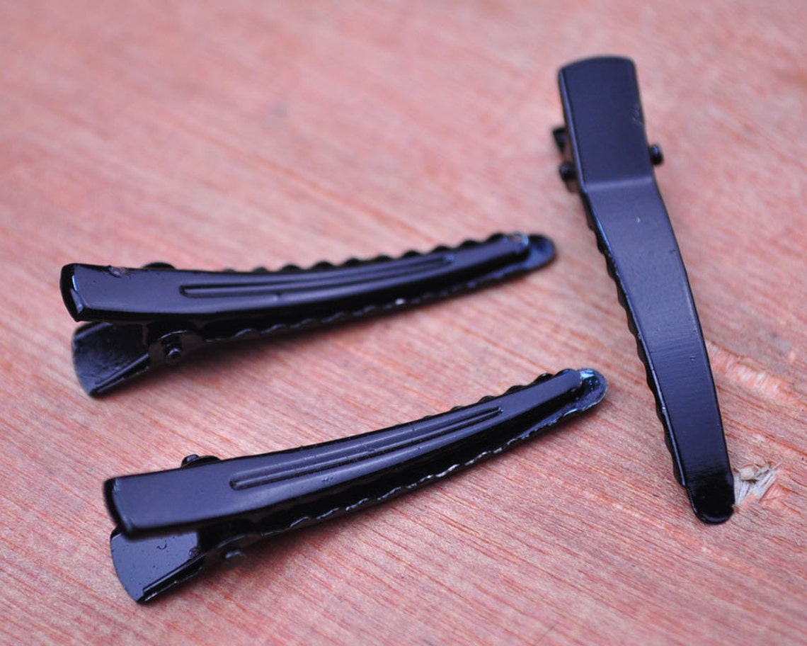 100pc Alligator Clips With Teeth in Black Tone 44x8mm Long - Etsy