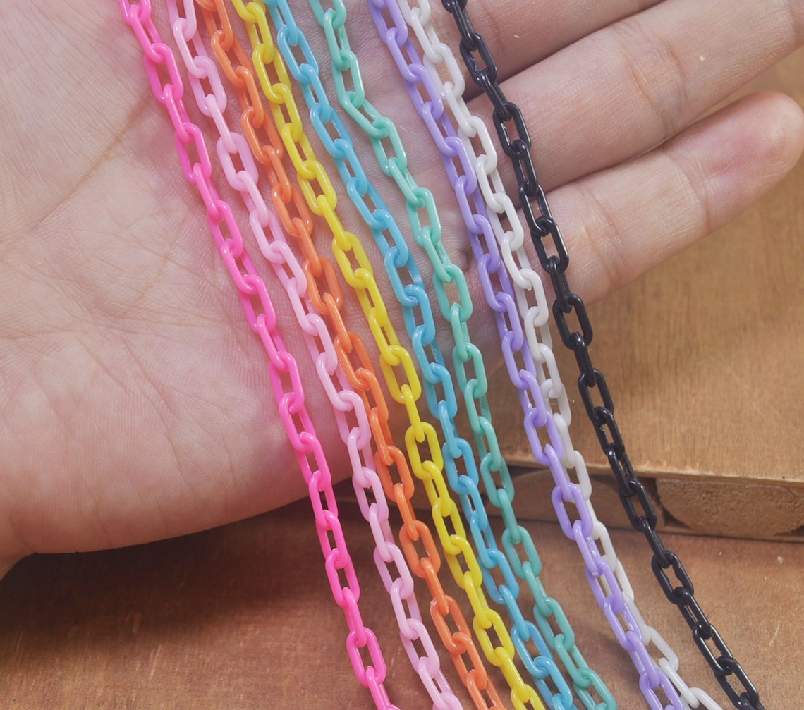 2-50pieces 4.5mm Plastic Chain for Craft, 20 Inch Plastic Chain ...