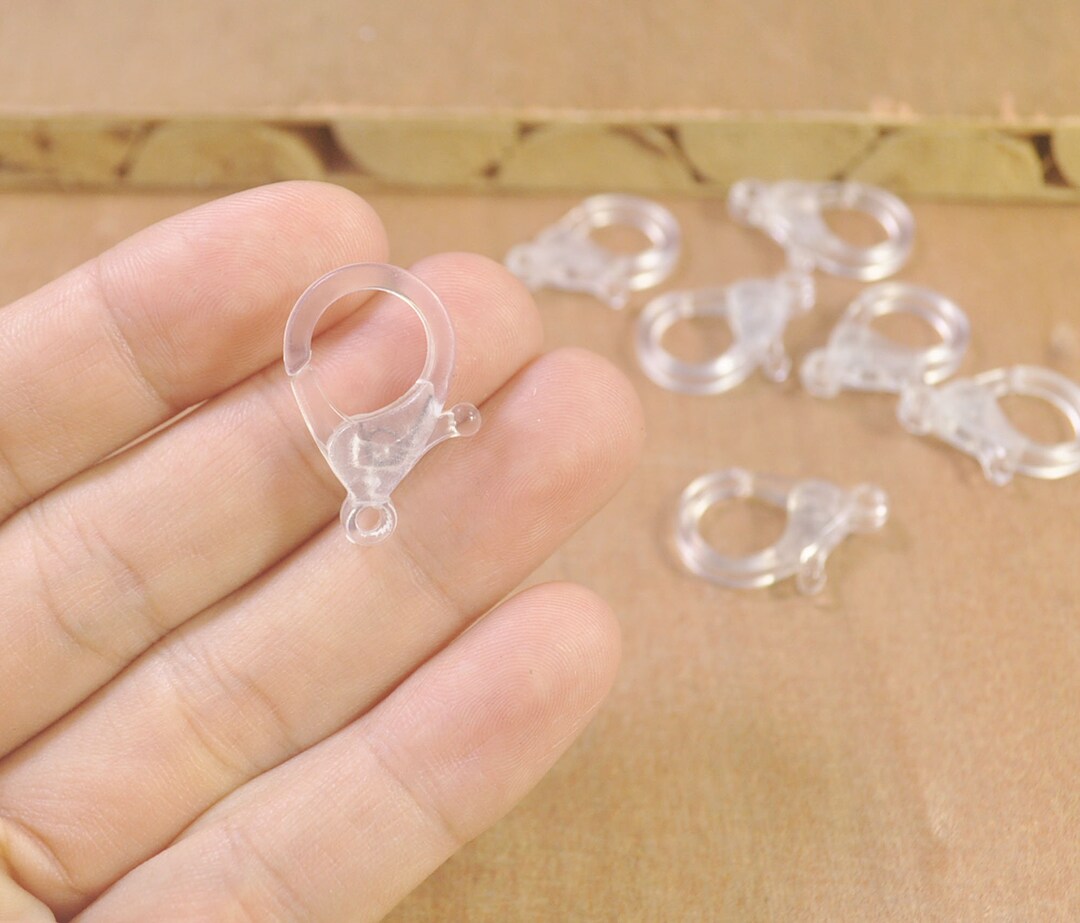 Transparent--30pcs Small Plastic Lobster Clasp,glasses Chain Clasps ...