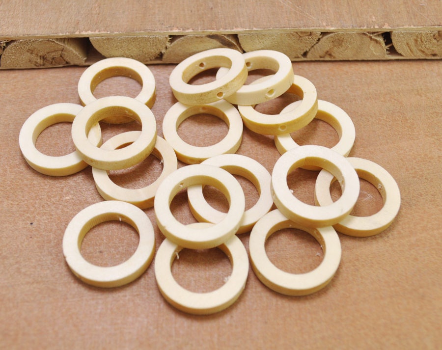 20Pcs 25mm Natural Wood ringsmall unfinished wooden | Etsy