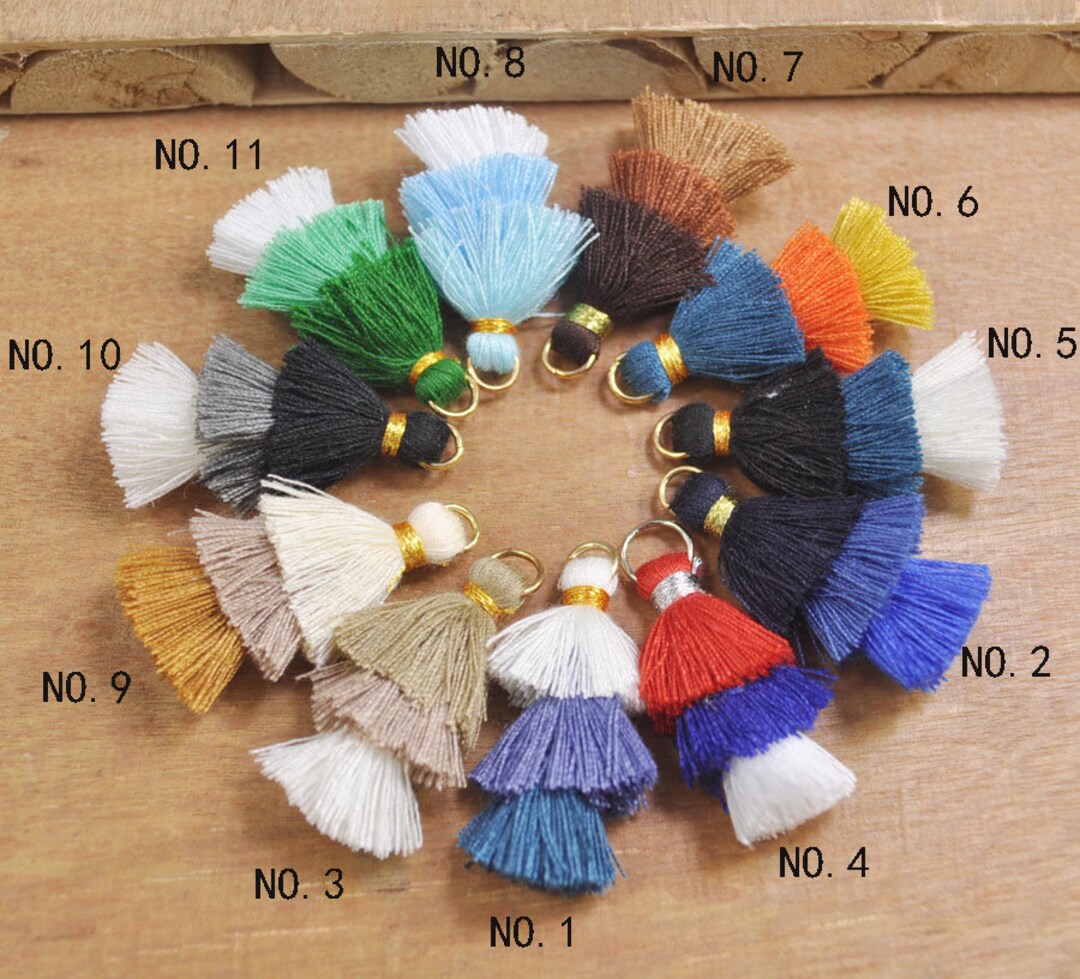 38mm Tiered Tassels, 5pcs Handmade Cotton Tassels,colorful Tassels ...