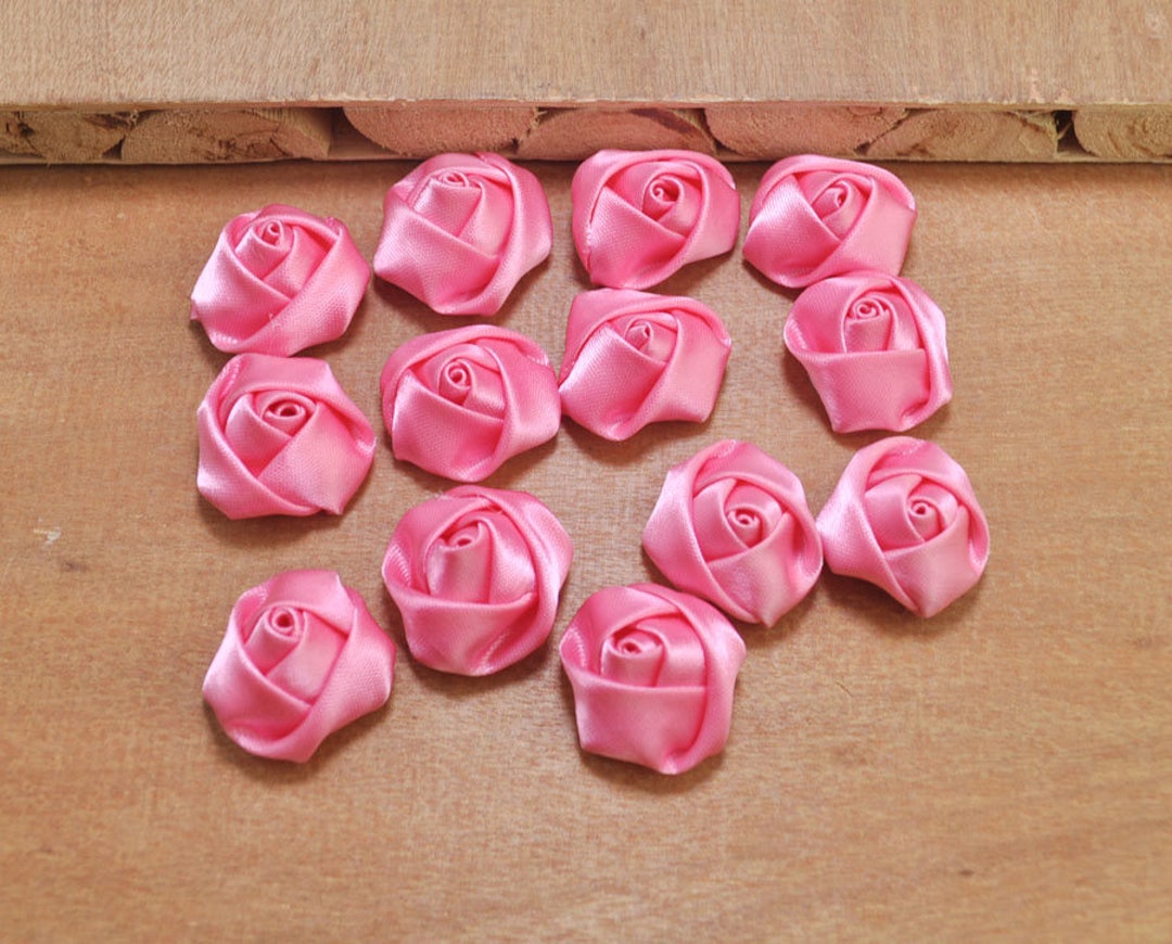 35pcs Light Roseo Small Rose Flower,rolled Rosettes,wholesale Flowers ...