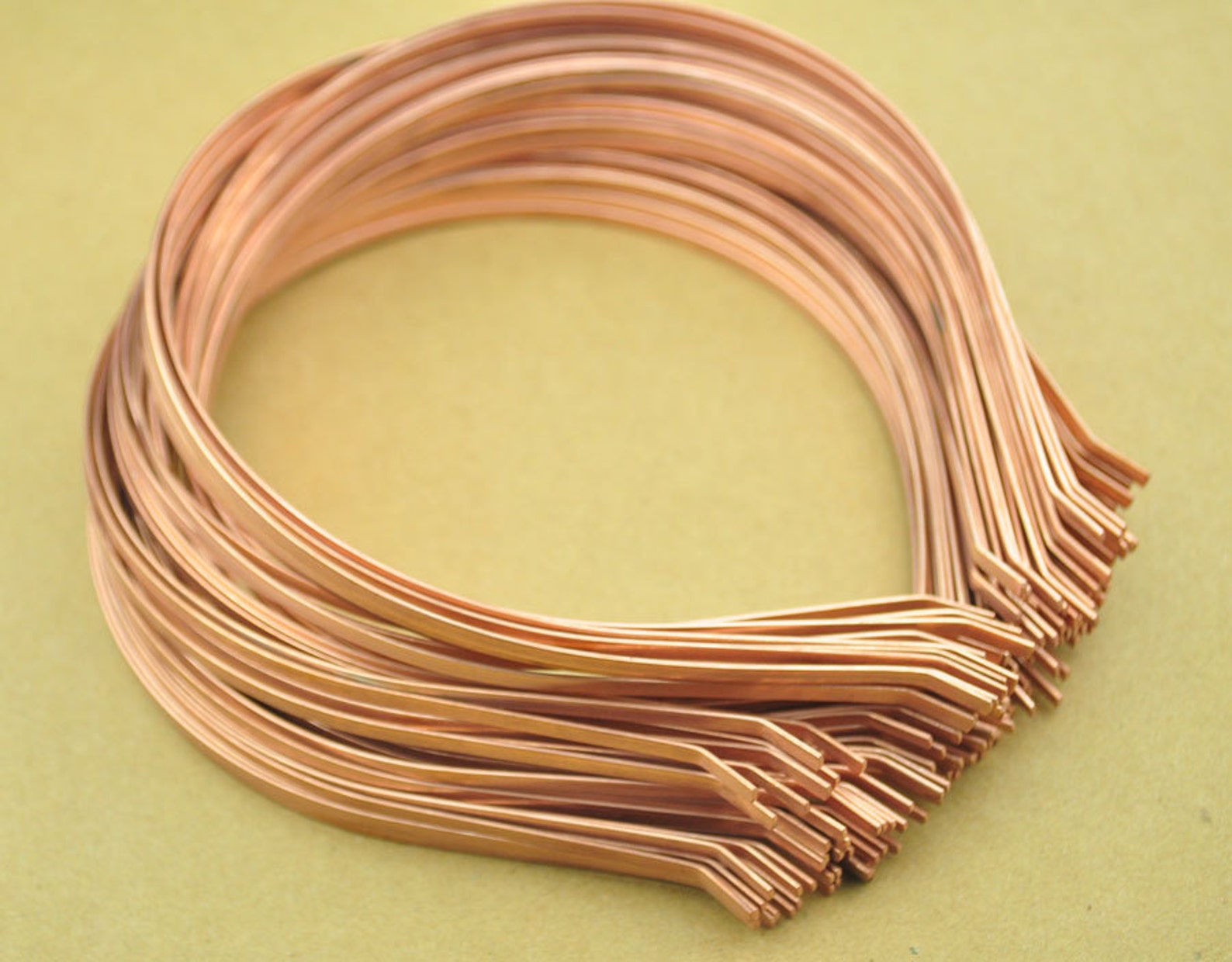 Copper Plated Headbands--10pcs Copper Plated Metal Headbands With Bent ...