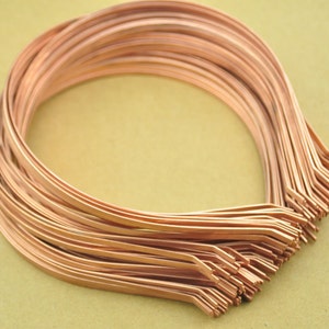 Copper Plated Headbands--10pcs Copper Plated Metal Headbands With Bent ...