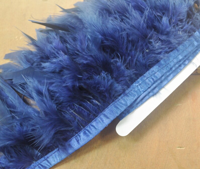 Feathernavy Blue Turkey Feather Trim1 Yard/2 Yards/5 - Etsy