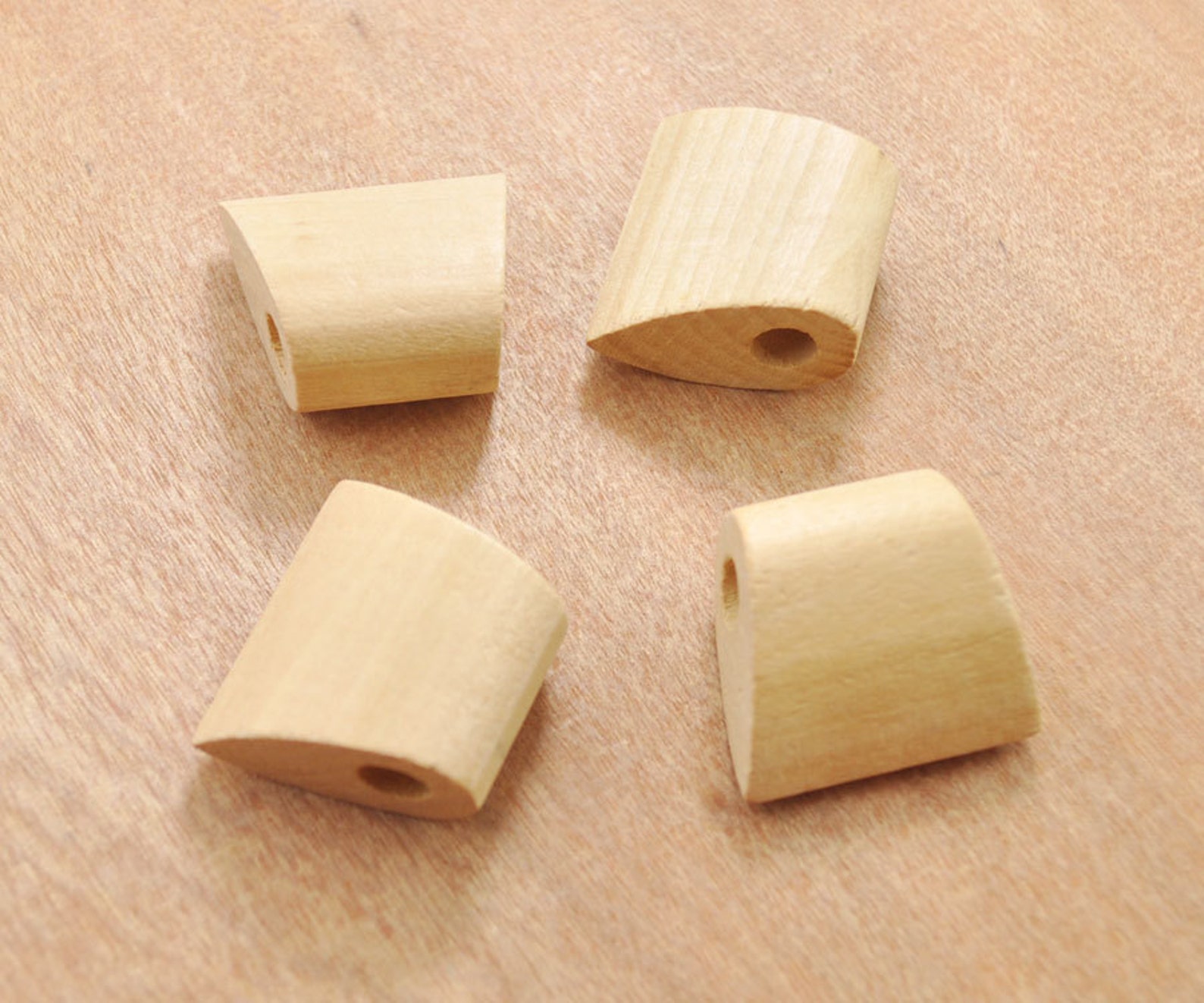 Wooden Beads,15pcs Natural Wooden Beads,unfinished Axe Shaped Wooden ...