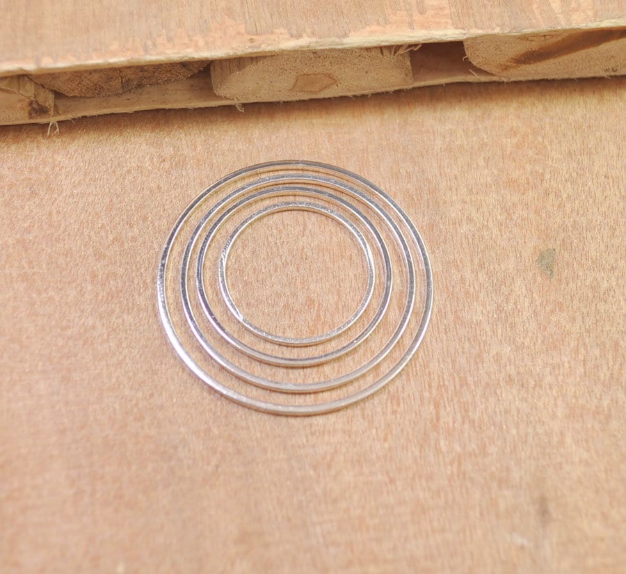 20 20mm 25mm 30mm 35mm 40mm Silver Circle Rings,round Brass Cut Tube ...