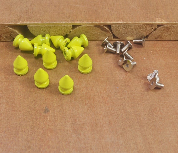 50pcs 8x12mm Yellow Spikes and Studs for Leather Clothing | Etsy
