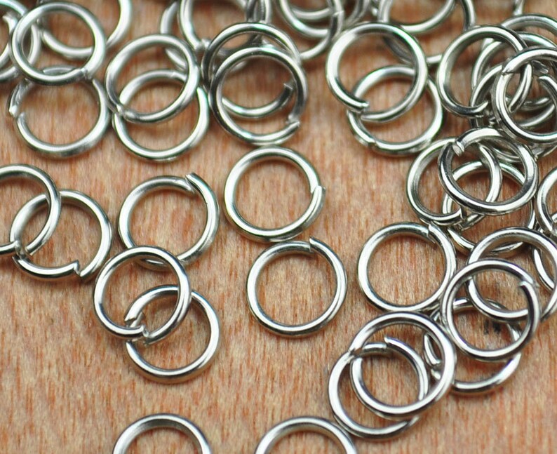 White K Jumprings--200 Pcs 6x1.0mm Nickel Free Antique Silver Jump ...
