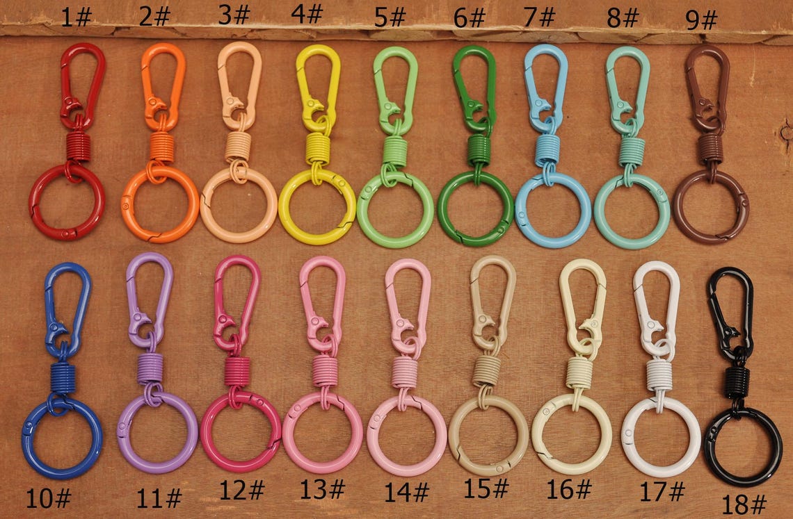 1pcs-20pcs Spring Keychain,carabiner Spring Keyring,metal Keychain ...
