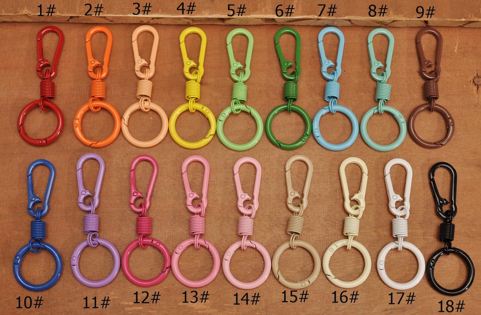 1pcs-20pcs Spring Keychain,carabiner Spring Keyring,metal Keychain ...
