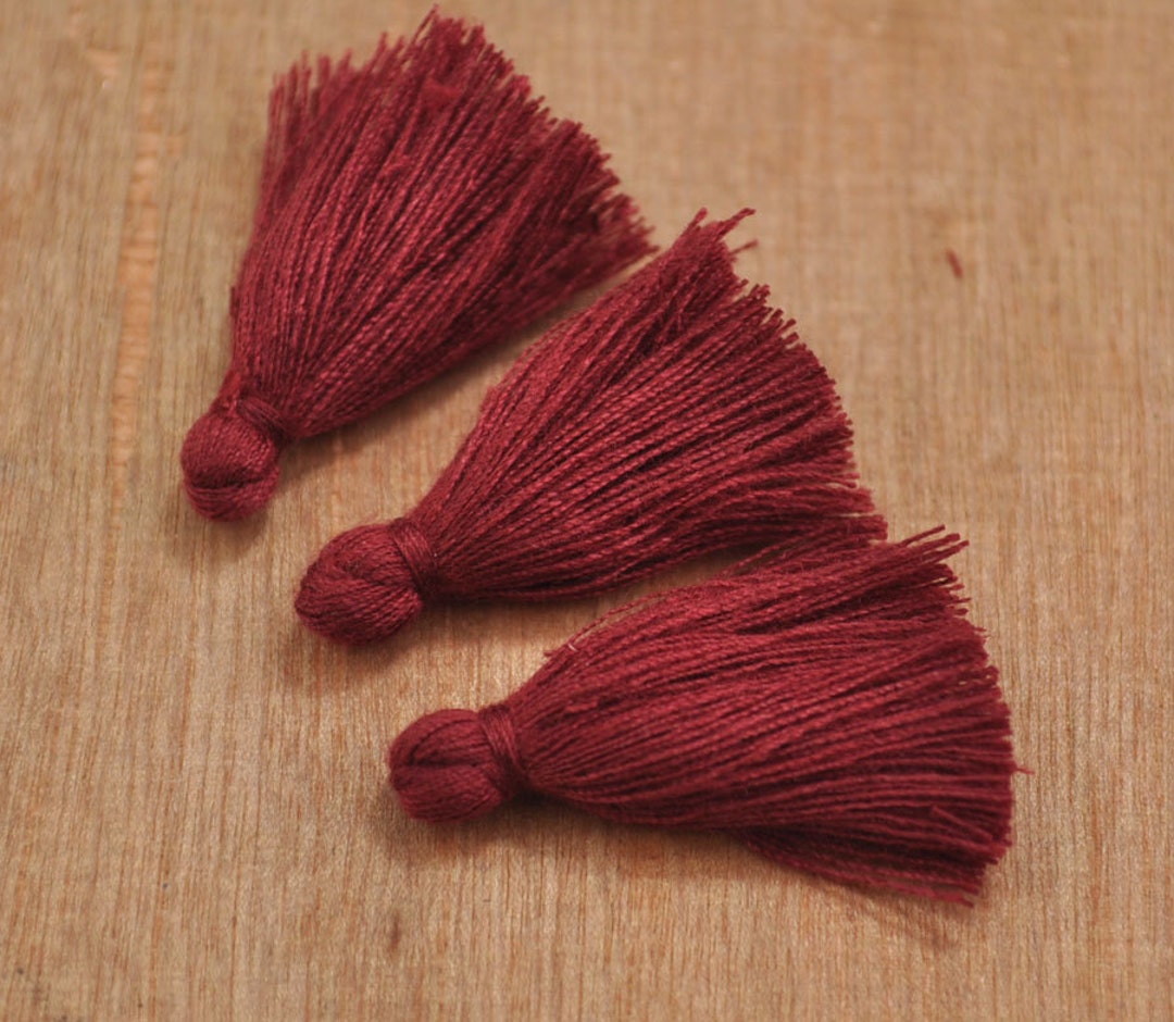 Mini Tassel,3cm Cotton Tassels/tiny Short Tassel/scarlet Mini Cotton ...
