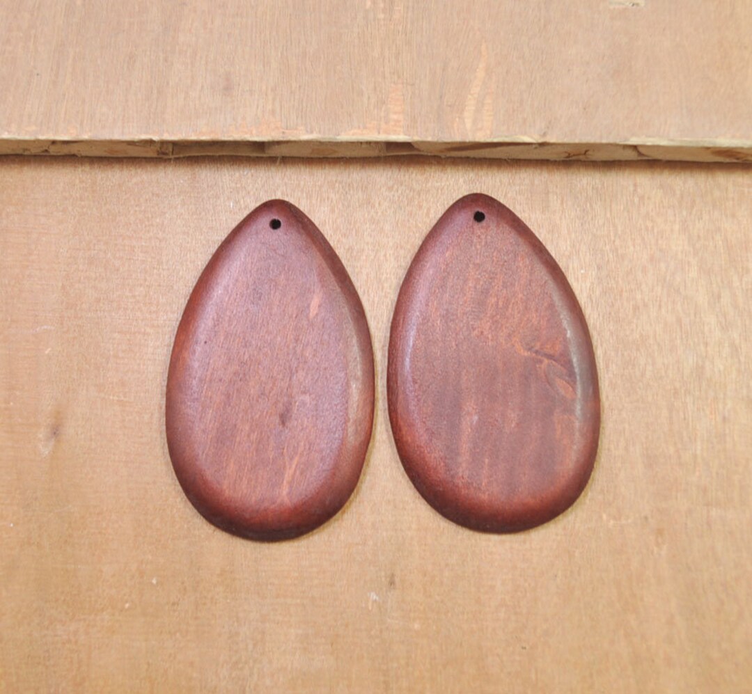 10pcs Brown Wooden Drop, Large Teardrop for Earrings or Necklaces, Wood ...