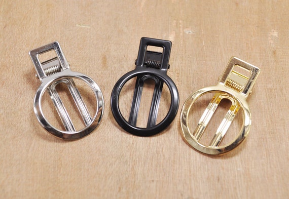 Round Hair Alligator Clip50pcs Silver/black/gold Alligator | Etsy