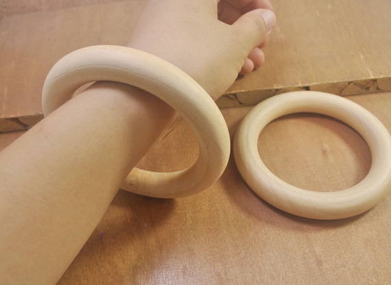 6pcs Round Unfinished Natural Wood Ring Circlemacrame - Etsy