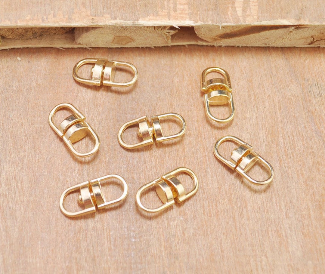 50pcs Gold Swivel Key Ring Connectors Perfect for Key Chain Designs ...