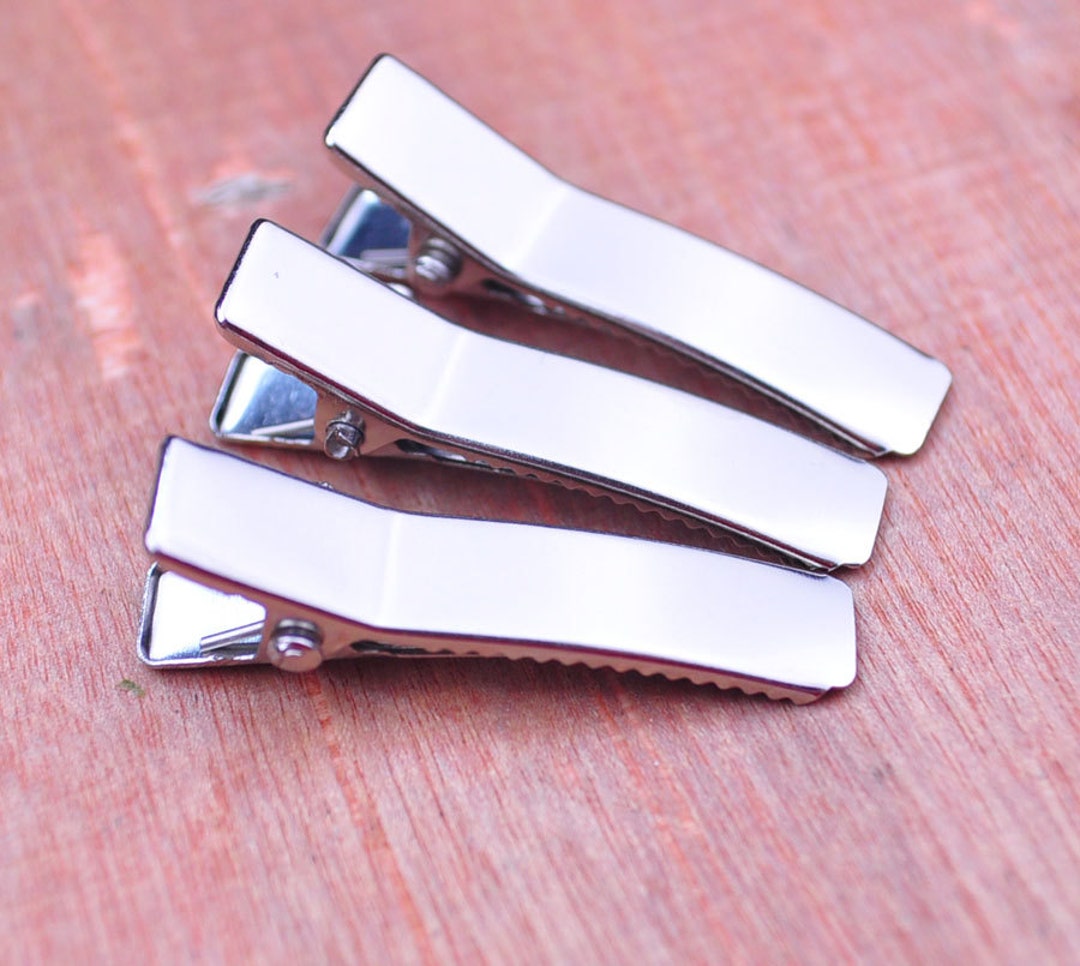 Silver Metal Hair Clips,50 Pieces of Silver Alligator Hair Clip With ...
