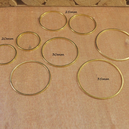 100pcs 20mm 25mm 30mm 35mm 40mm Gold Plated Circle Ringsflat - Etsy