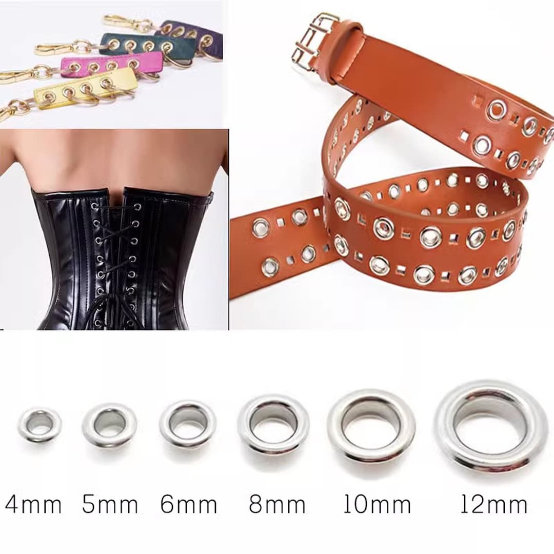 100 Stainless Steel Eyelets, Stainless Steel Grommets Eyelets With ...