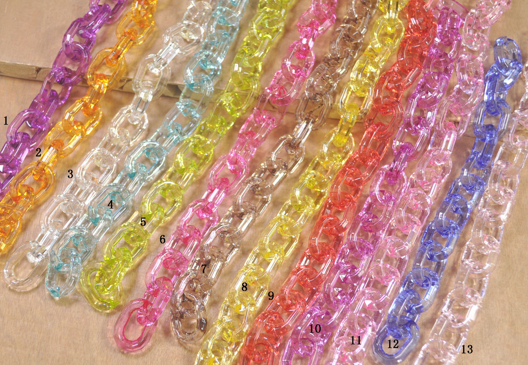 27.5 Oval Chunky Chain Linksbig Plastic Open Chain - Etsy