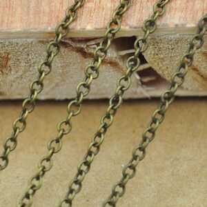 Bronze Chain,32ft(10meters) Bronze Plated Brass Round Cable Chain--2x1 ...