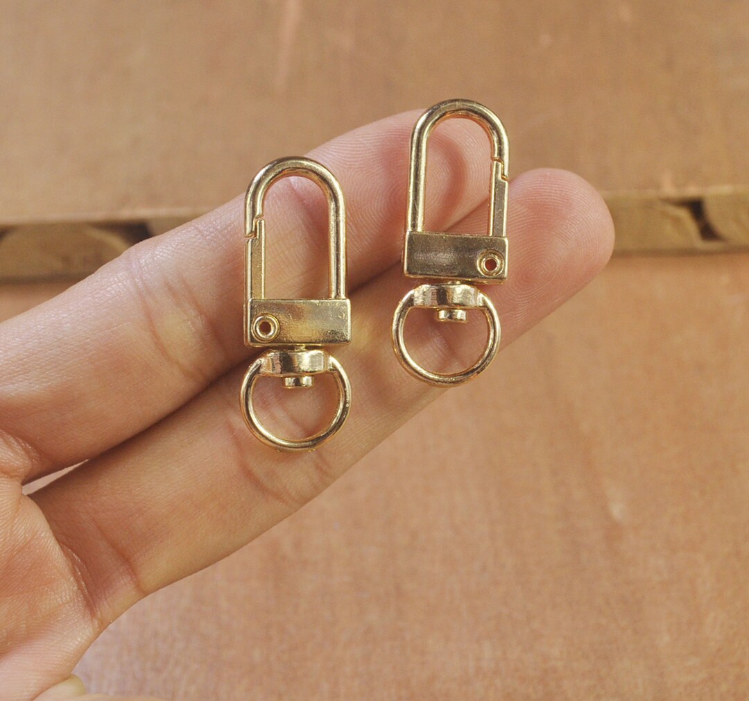 20pcs Light Gold Lobster Swivel Clasps Key Ring, Lobster Clasp,swivel ...