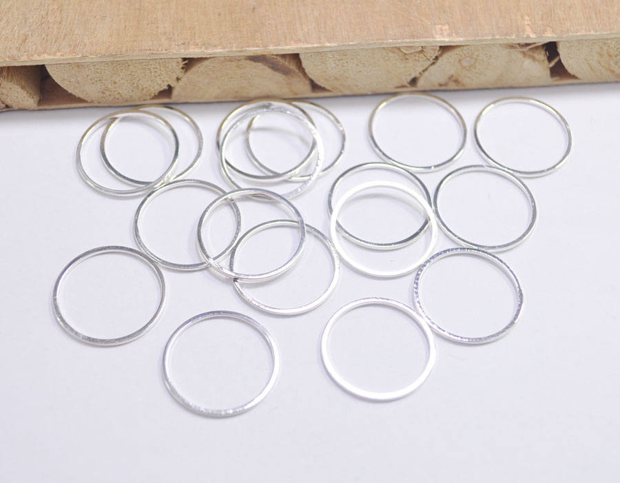 50pcs 20mm Silver Plated Circle Ringsround Brass Cut Tube - Etsy