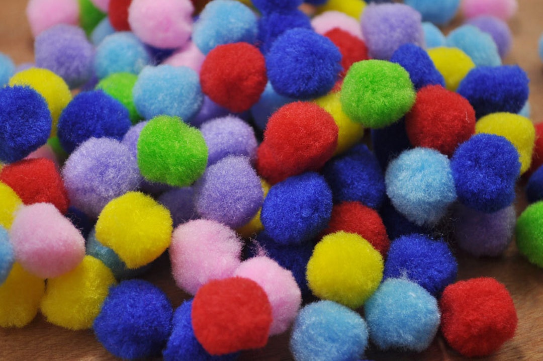 100pcs-20mm Mix Color Polyester Pom Poms - Pompom - Craft Pom Poms ...
