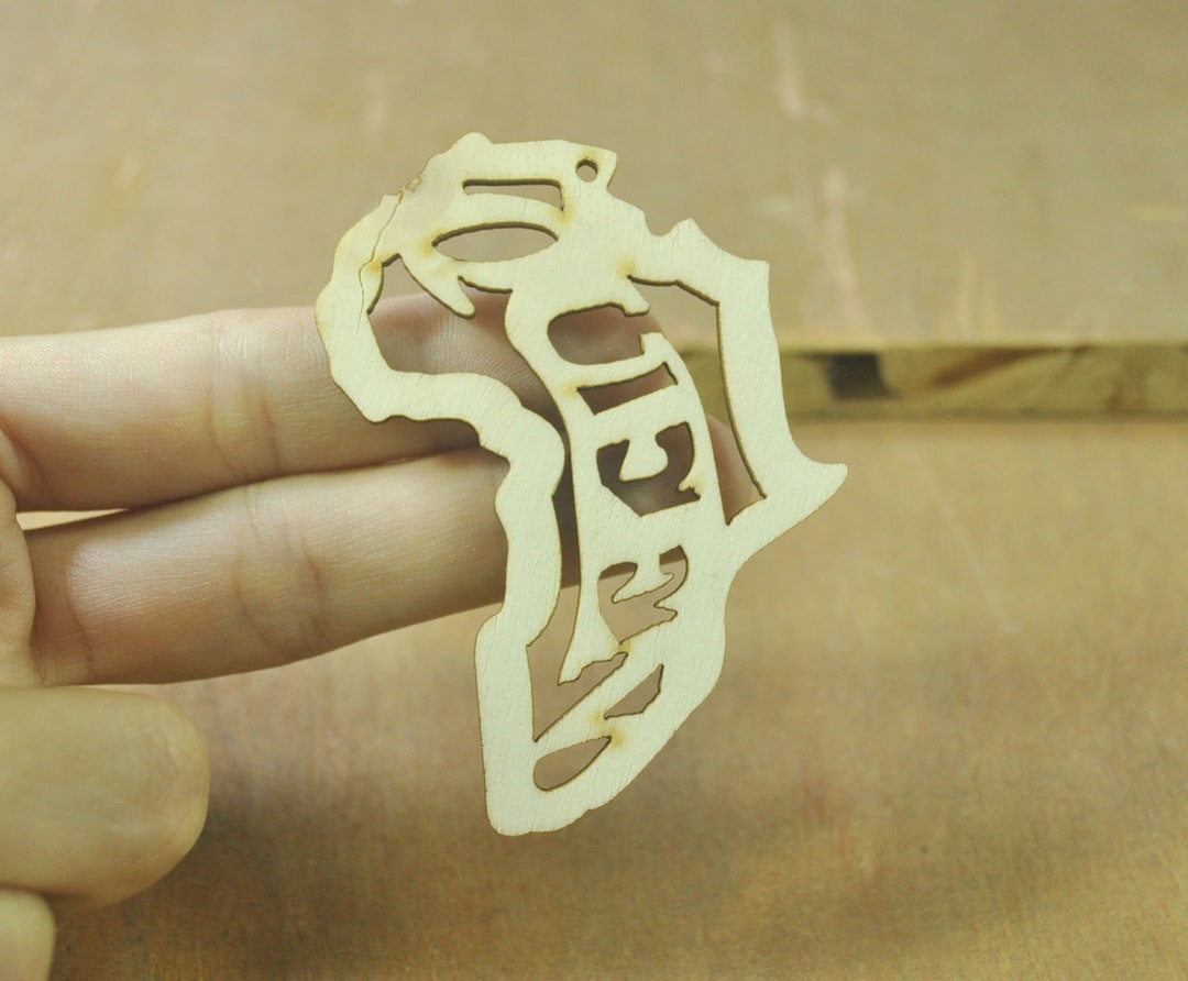 10pcs Map Wood Pendants,african Map Wood Earring,unfinished Wood ...