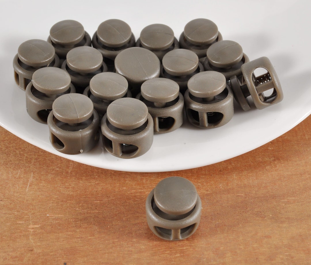 Plastic Toggle Cord Lock,deep Amry Green Spring Button Toggles,double ...