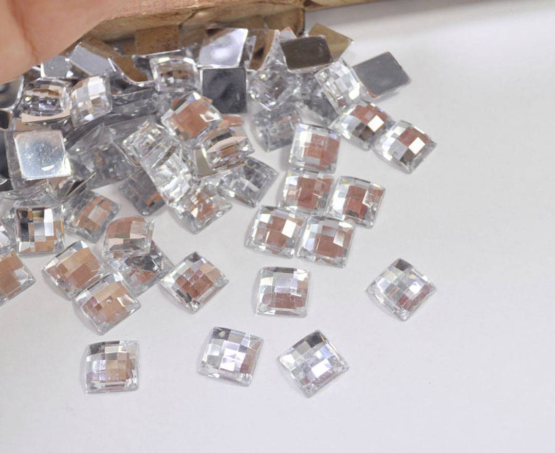 Transparent Acrylic Cube Box Square Loose Rhinestones Supply,10mm ...