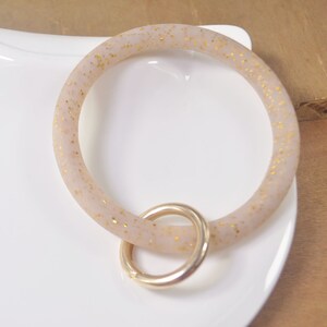 Glitter Silicone Bangle Bracelet Keychain,9 Colors，lanyard Bracelet ...