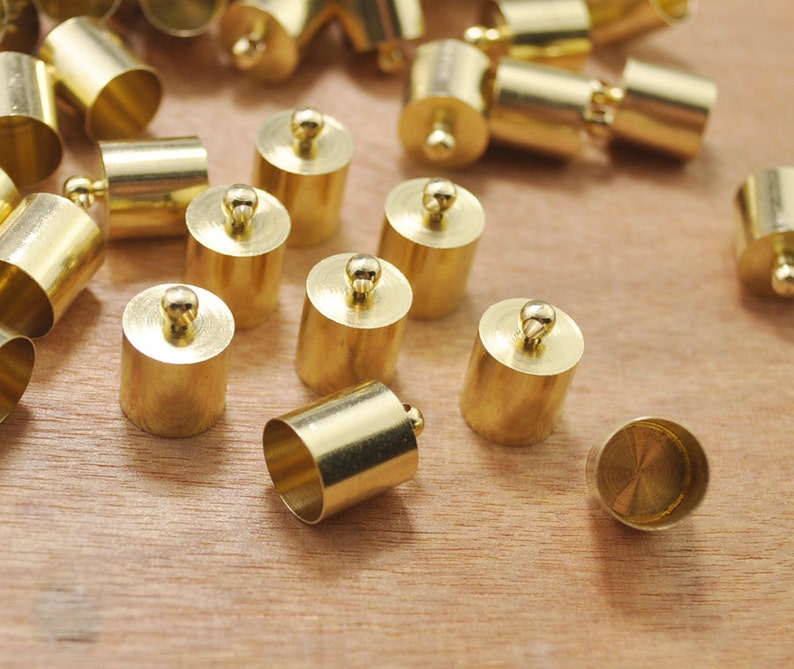 20pcs Raw Brass Caps Metal End Cap Connectorsbrass End Caps - Etsy