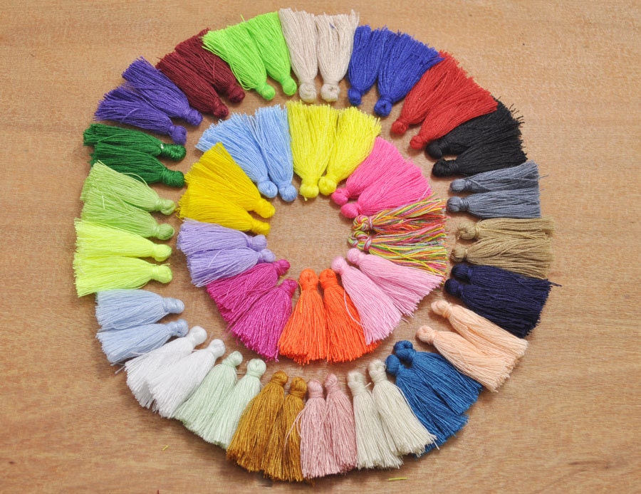 30 Color Mini Tasselswholesale 100pcs 3cm Cotton Tassels/tiny | Etsy