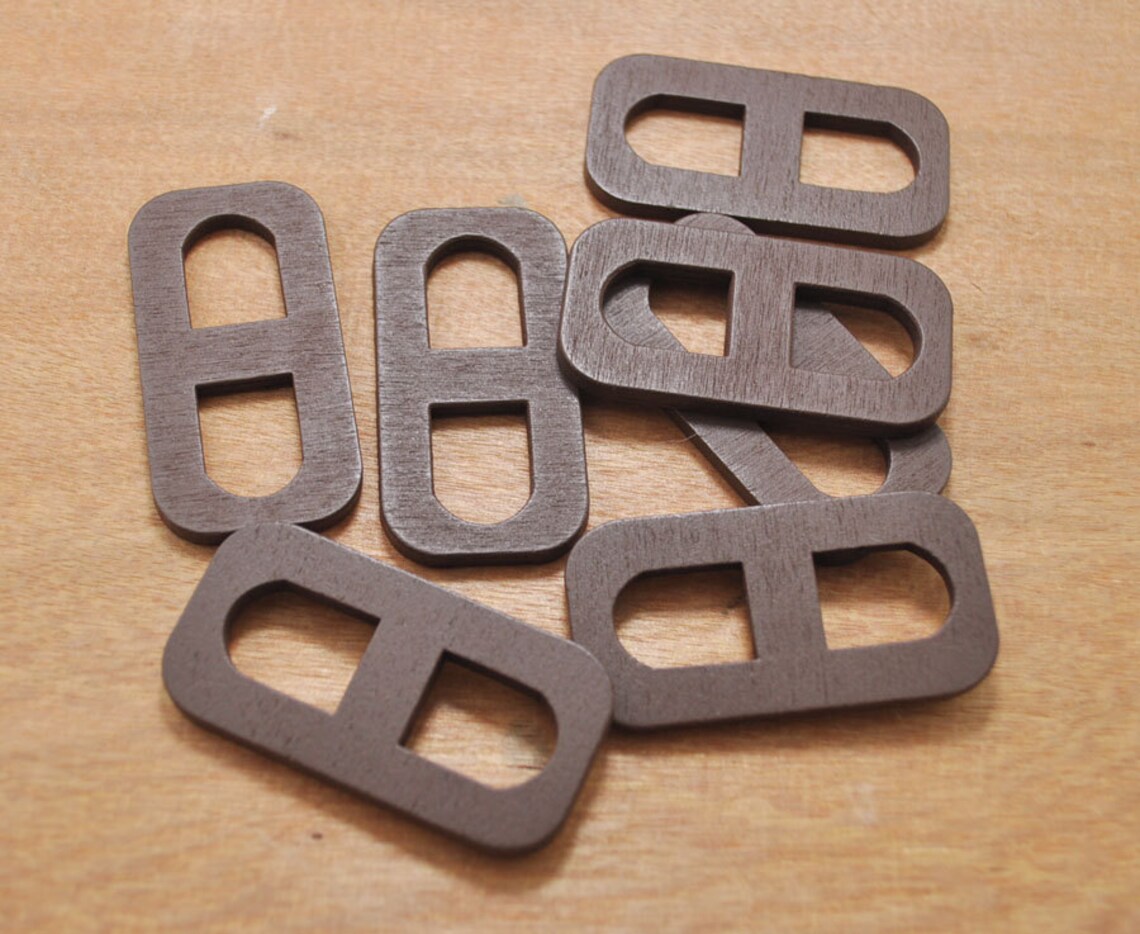 10pcs Small Wood Bucklewood Buckle Rectangle Buttonwood Belt - Etsy