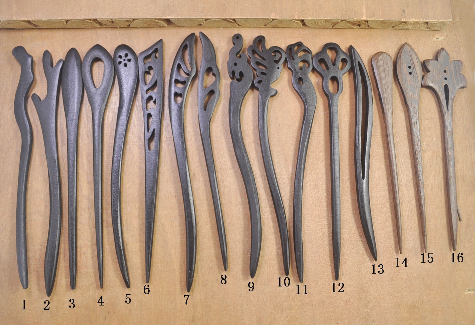 Wood Hair Stick2 Pcs Fine Carved Wood Hairpin Simple Smooth | Etsy Canada