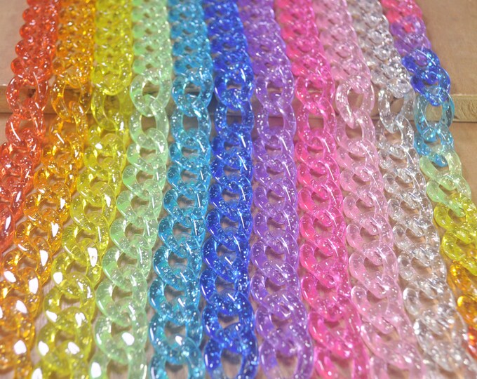 2-50pieces 4.5mm Plastic Chain for Craft 20 Inch Plastic - Etsy