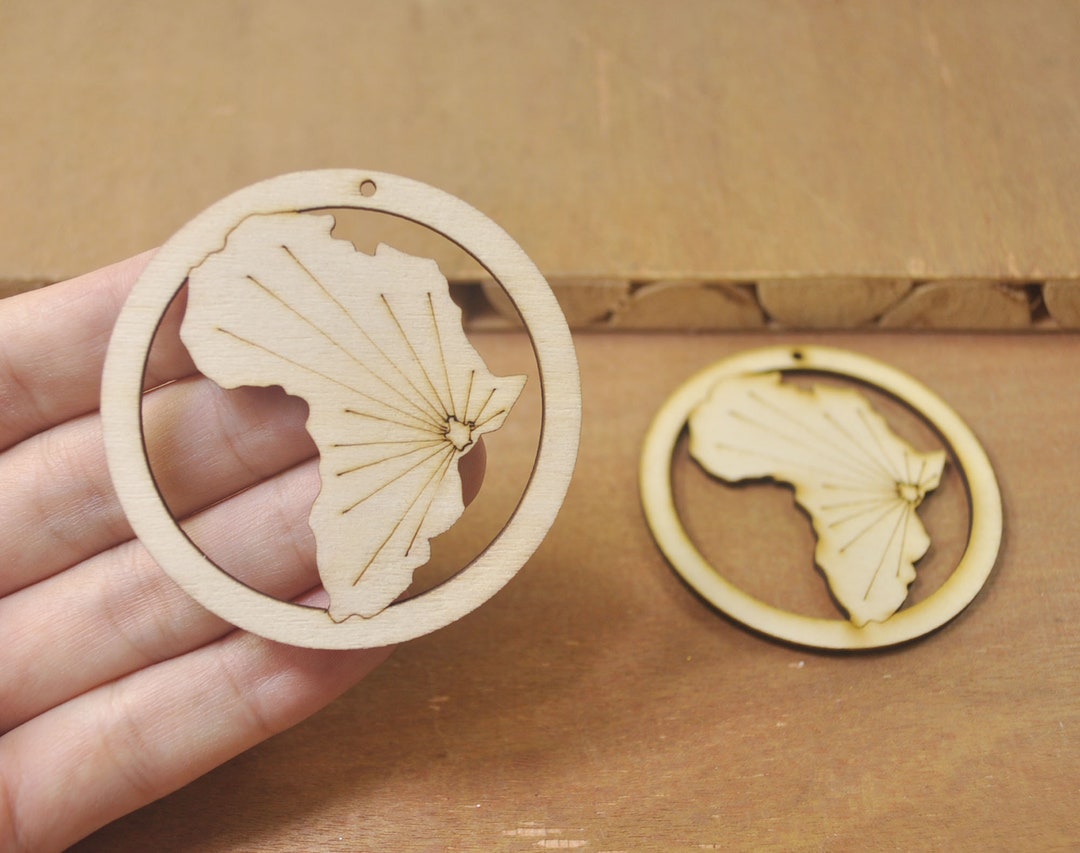 10pcs DIY Wooden Earrings,african Map Wood Earring,unfinished Wood ...