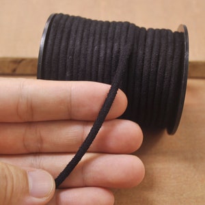 New!round Cord,1/2/3/4/5yards 3mm Black Faux Suede Cord Leather Lace ...