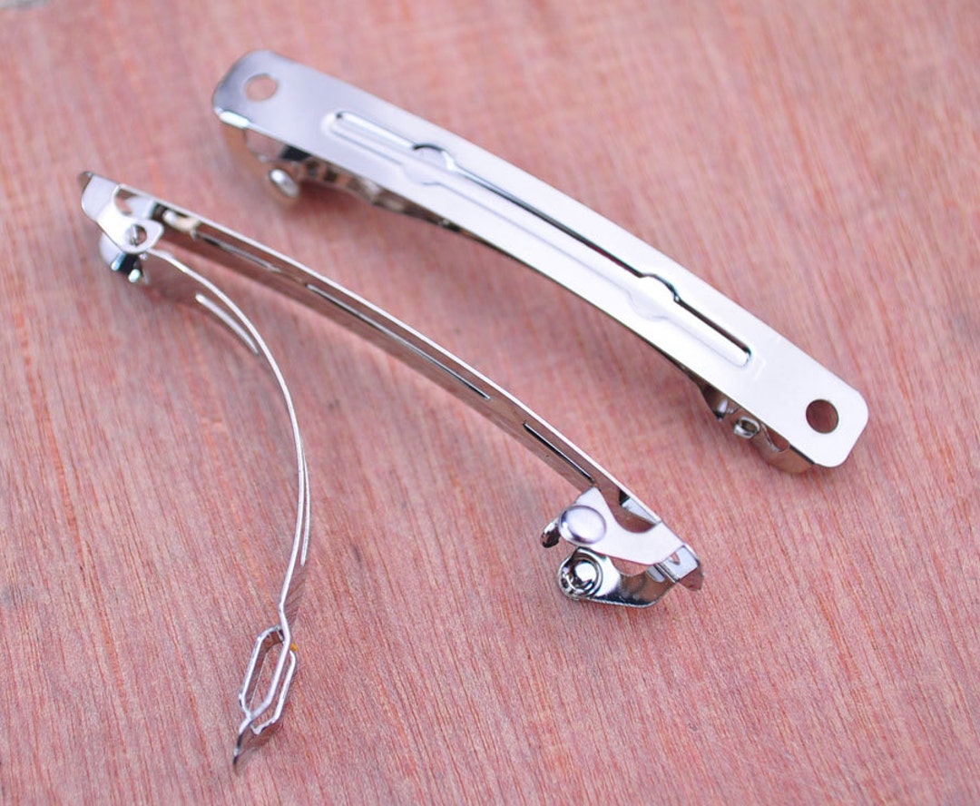 10pcs/30pcs Silver Hair Clips,silver French Style Hair Barrette Without ...