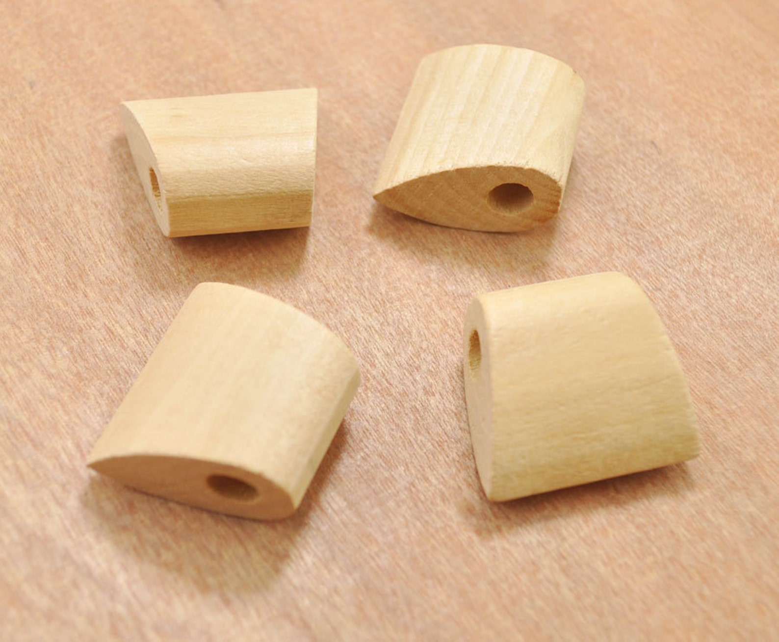 Wooden Beads,15pcs Natural Wooden Beads,unfinished Axe Shaped Wooden ...