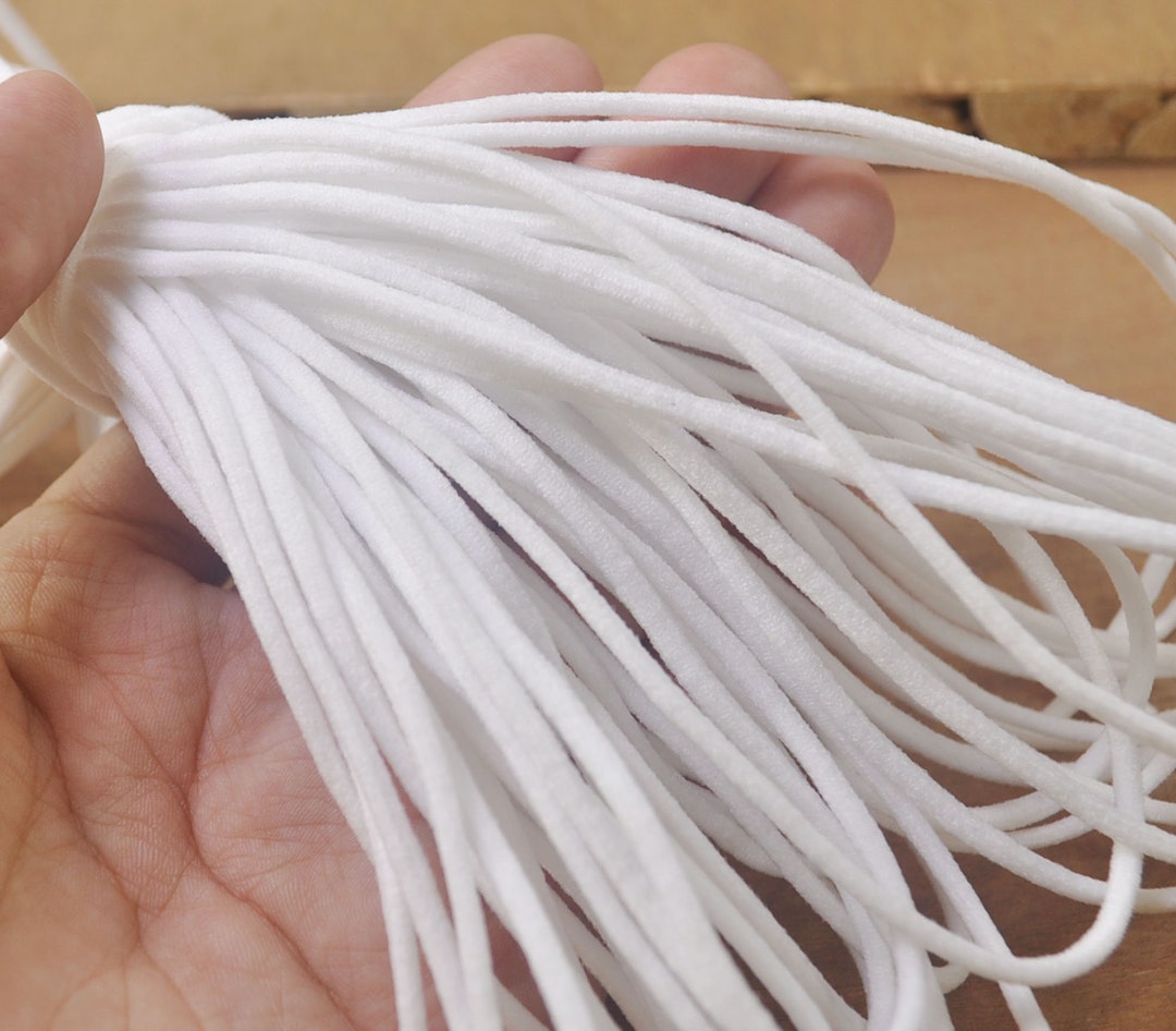 20/50 Meters 2.5mm Round Elastic Cord,white Elastic Cord ,stretch ...