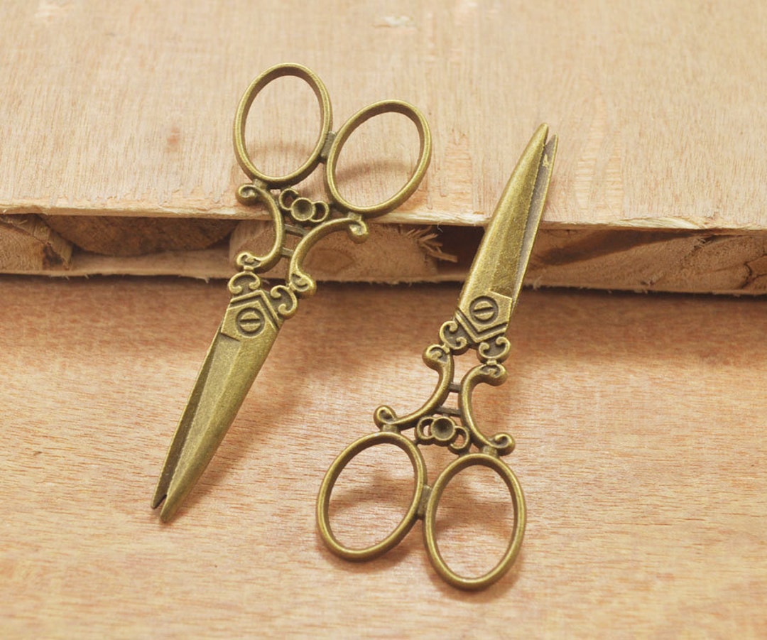 20pcs Antique Bronze Scissors Charm Scissors Pendant for Necklace ...