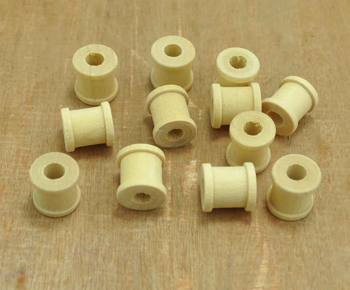 Wooden Mini Spoolssmall Mini Wood Spools Beadswood Spools - Etsy