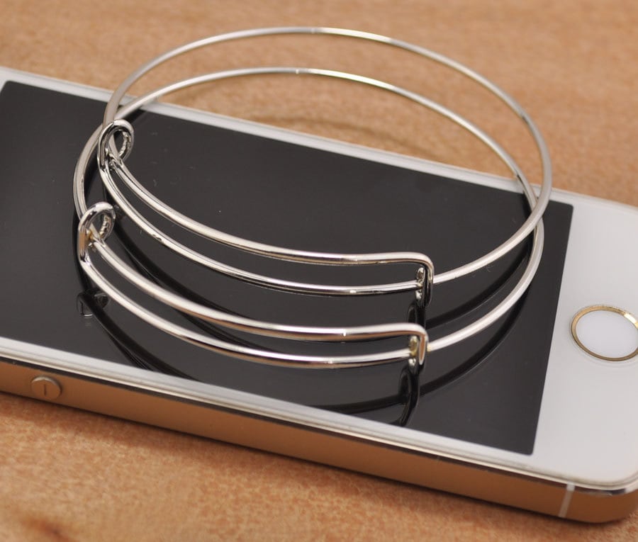 Adjustable Bangle Braceletsilver Adjustable Bangle Bracelet - Etsy