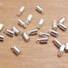 Small End Caps -100pcs Silver Plated Brass End Cap Clasp Clips ...