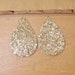 Large Teardrop10pc Gold Glitter Leather Teardrops for - Etsy