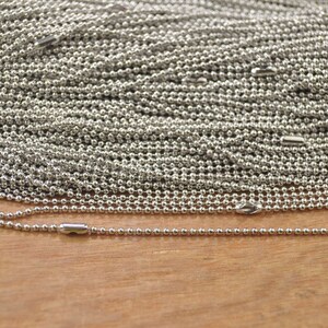 Metal Necklace,25pcs White K Ball Chain Necklaces With Connectors.27.5 ...