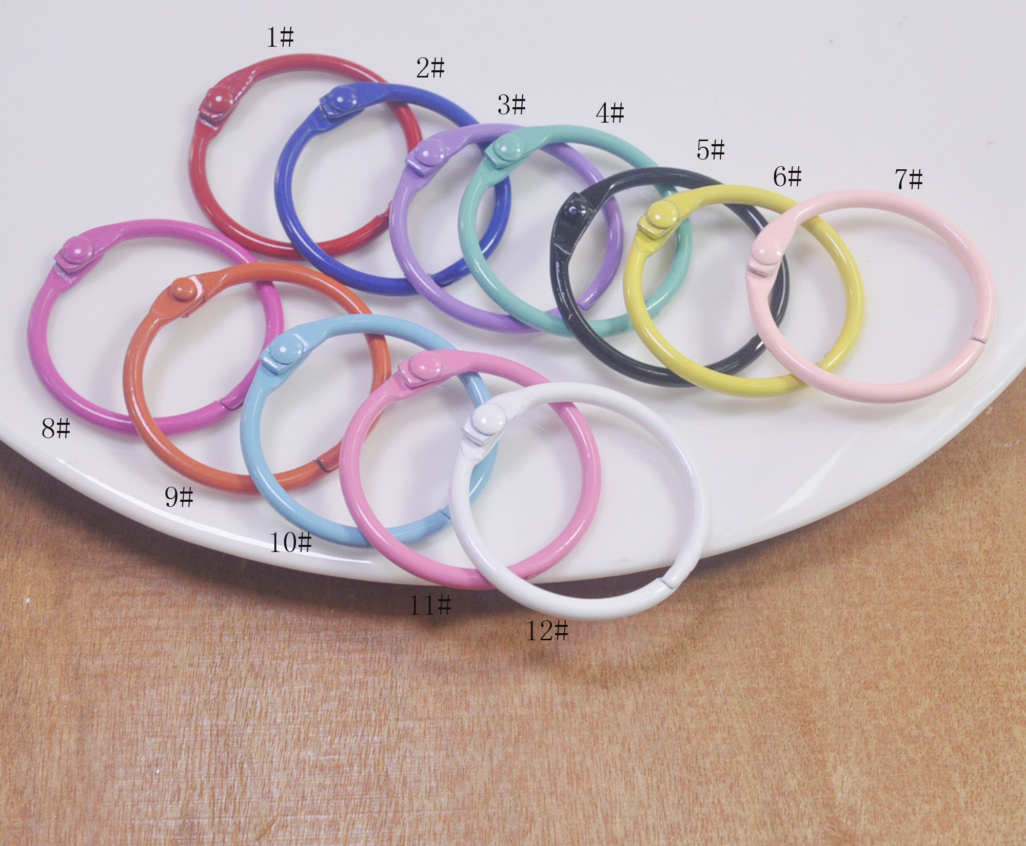 20pcs Mixed Color Binding Rings Binder Rings Snap Rings - Etsy